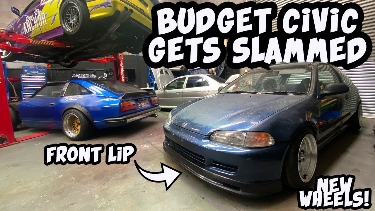 Budget Civic build gets new wheels & SLAMMED! EP: 2 - YouTube