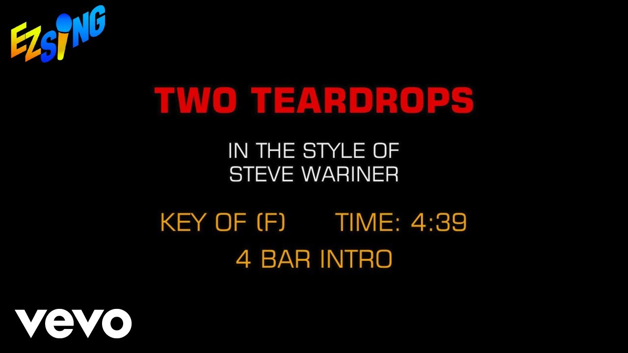 Steve Wariner - Two Teardrops (Karaoke) - YouTube