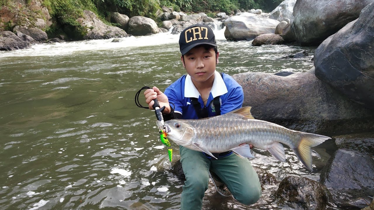 Angling Pare River... Catch and release, team member of Arunachal ...