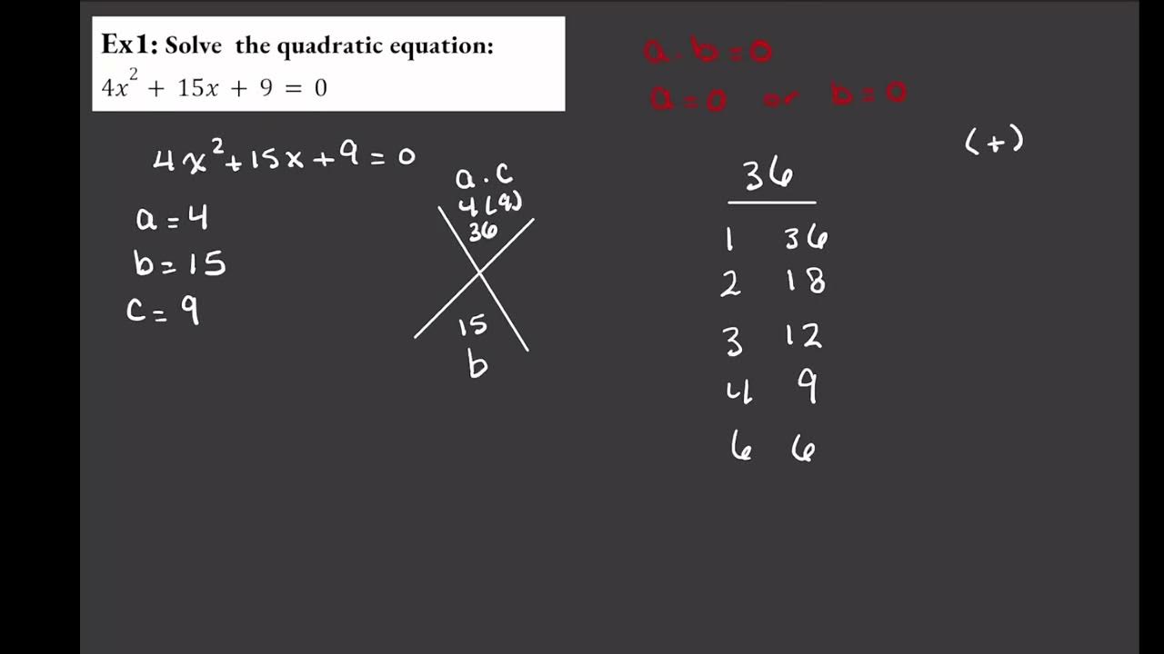 Solving A Quadratic Equation by Grouping| My Math Professors Help - YouTube