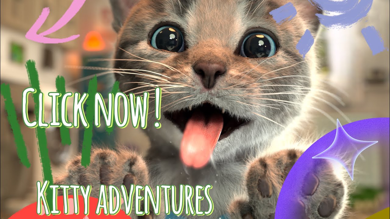 Funny and adorable cat and his adventures, best app for kids , play ...