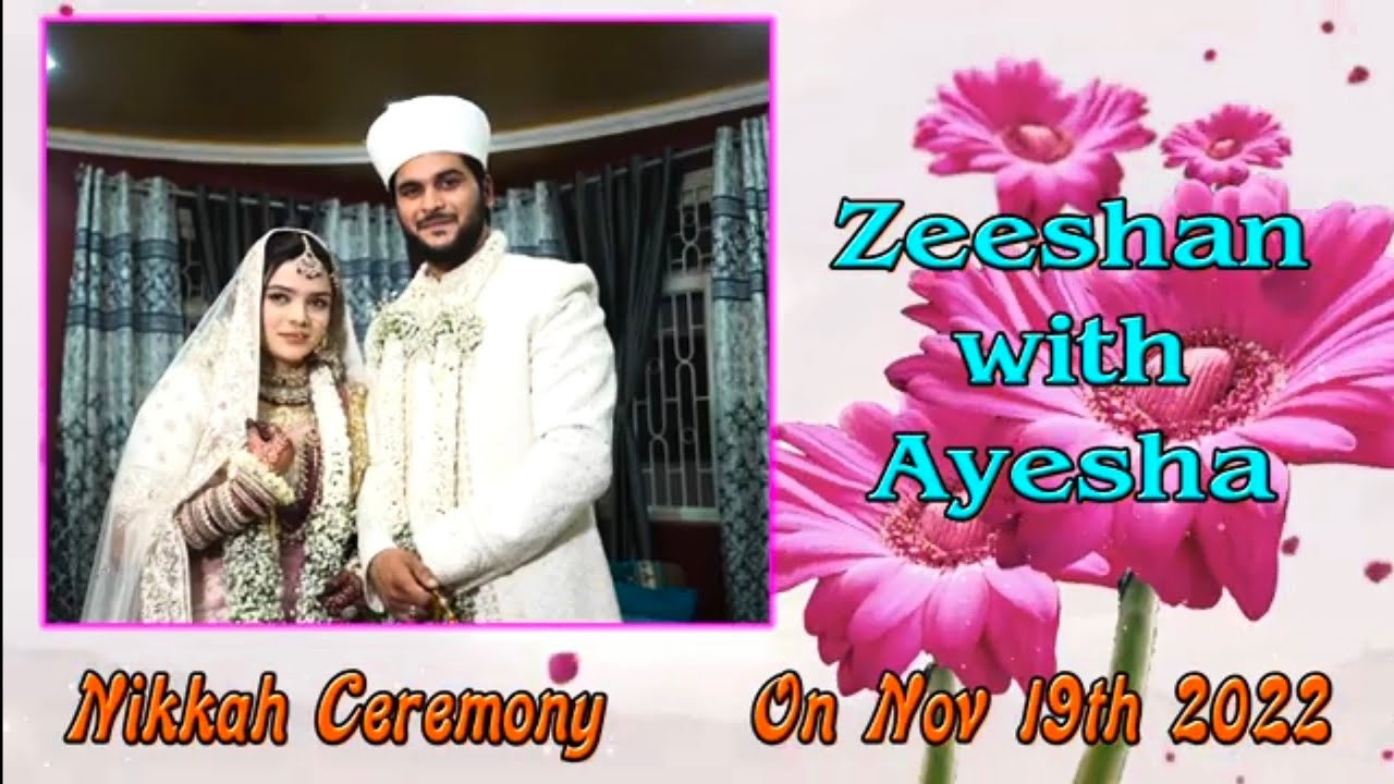 CINEMATIC ZEESHAN+AYESHA=NIKKAH CEREMONY - YouTube
