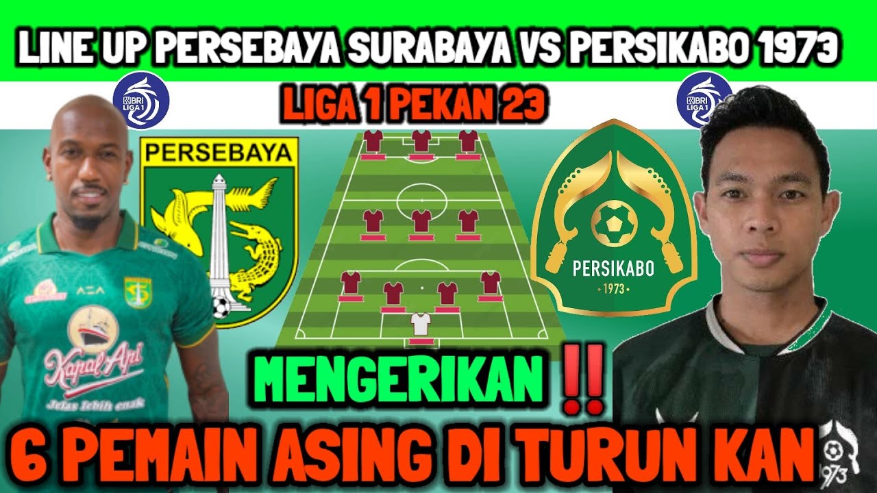 LINE UP MENGERIKAN PERSEBAYA VS PERSIKABO 1973 - 6 PEMAIN ASING DI ...