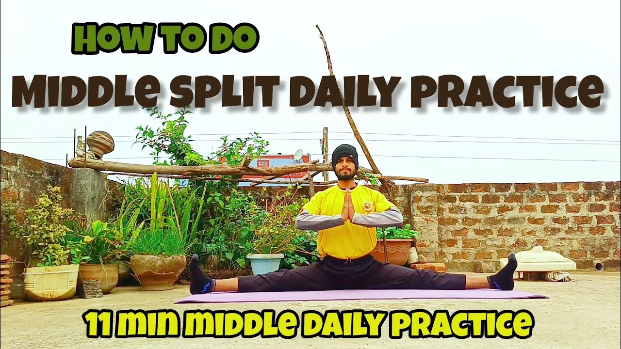 Middle Split Stretches//11 Min Middle Split Yoga Exercise - YouTube