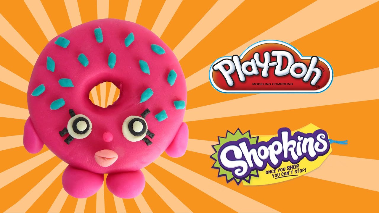 play doh shopkins ultra rare D'lish Donut - how to make with playdoh ...