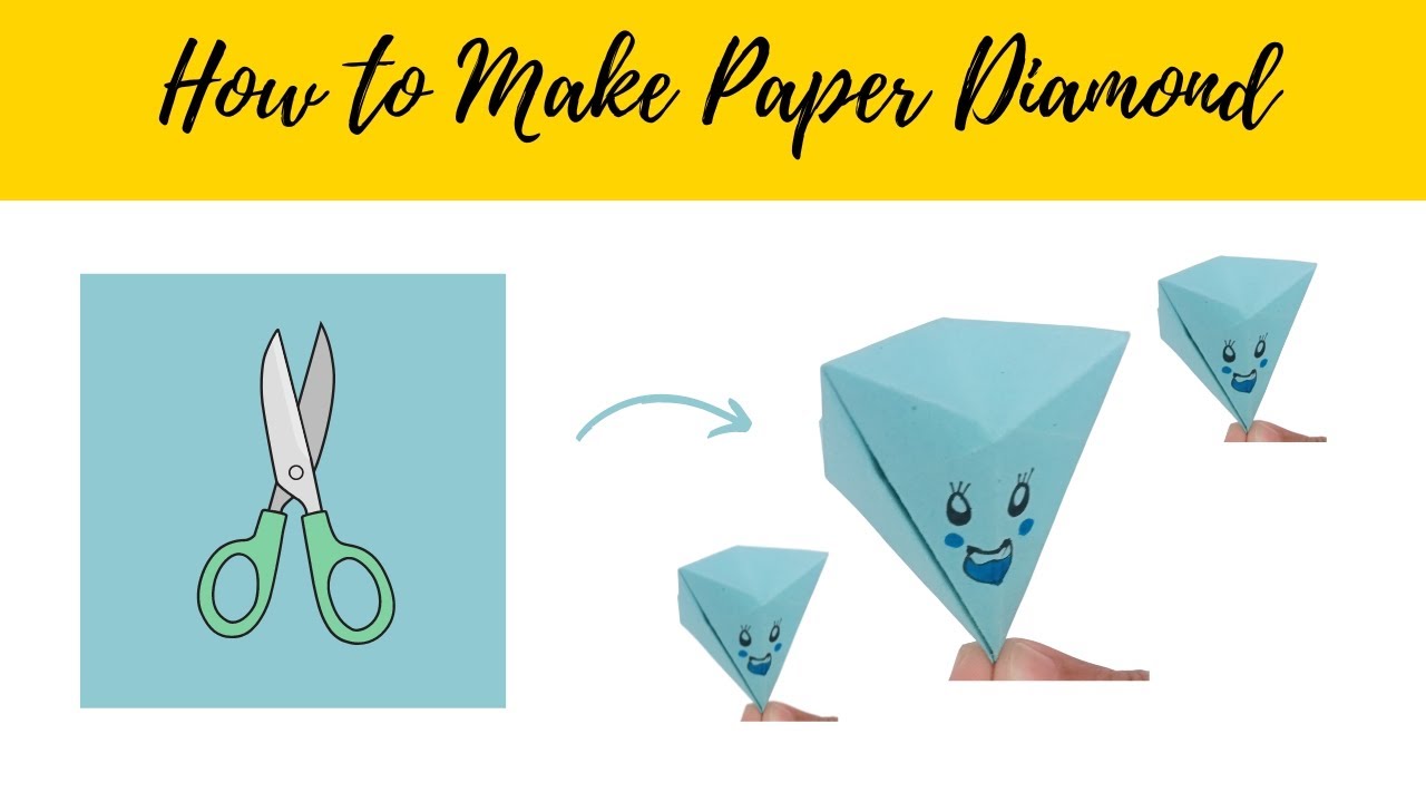 💎💎💎 SIMPLE ☑️ How to Make a Paper Diamond Very Easy Step by Step ...