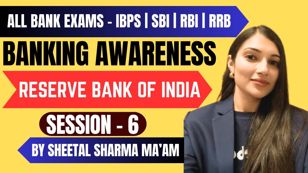 Banking Awareness Complete Course | SBI CBO | Class- 6 RESERVE BANK OF ...