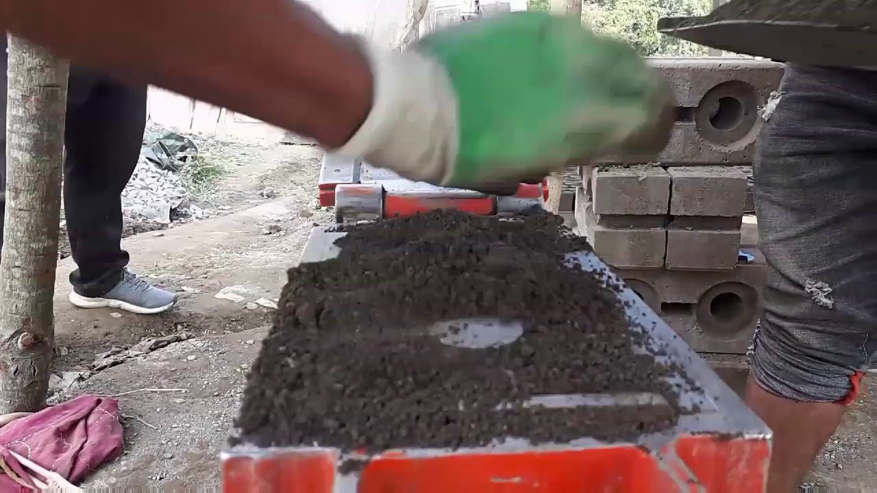 CSEB-Interlocking Brick Production in Nepal - YouTube