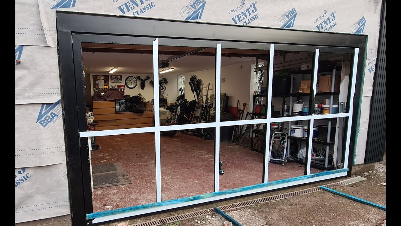 Hörmann garage door install - Infill garage door part 1 - YouTube
