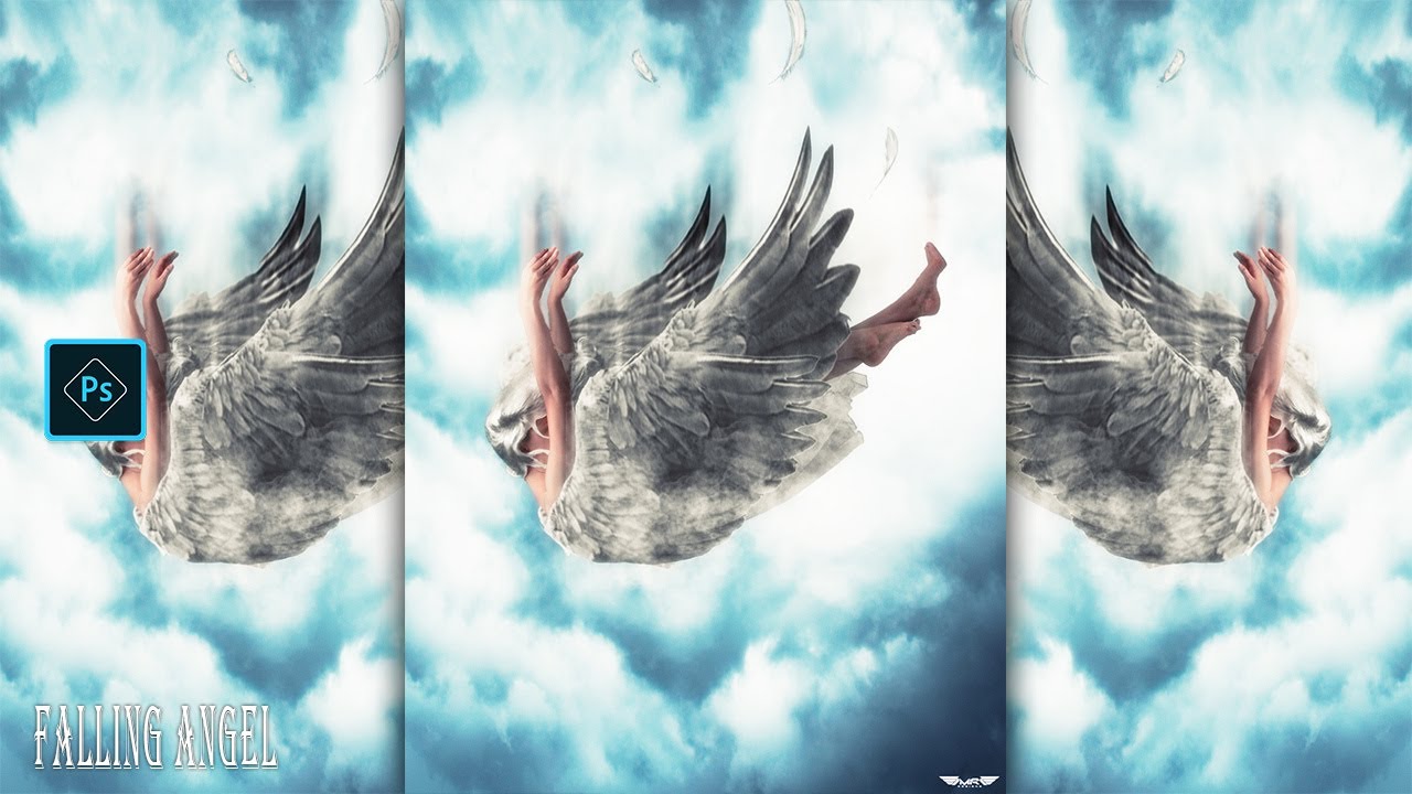 Falling Angel - Photo Manipulation Photoshop Tutorial - YouTube