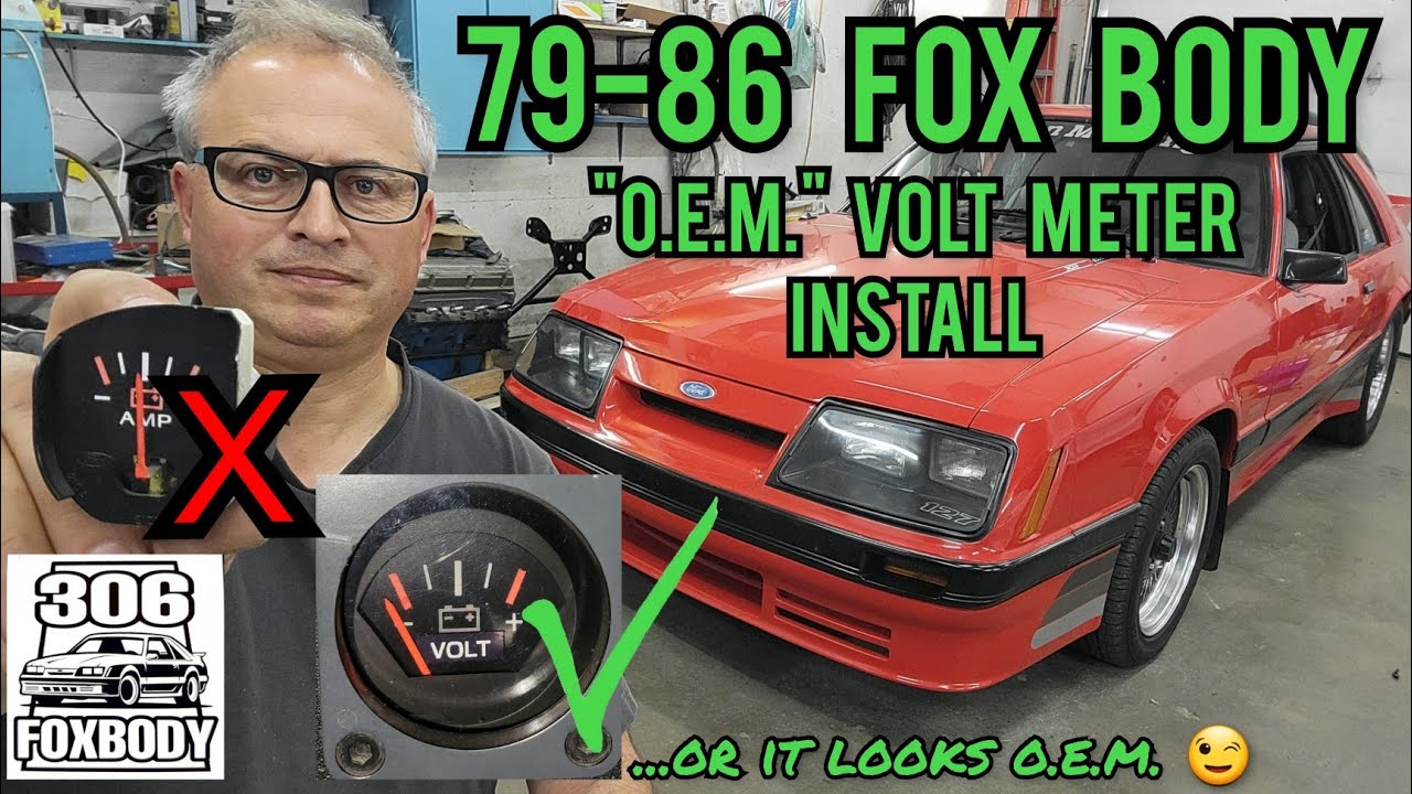 79-86 FOX BODY MUSTANG "O.E.M." VOLT METER INSTALL (or so it looks ...
