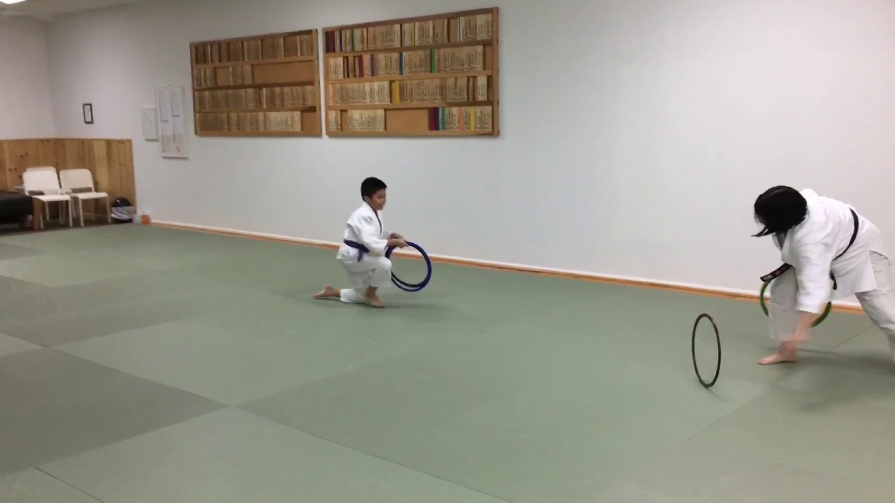 Catch the hoop: rolling awareness practice - YouTube