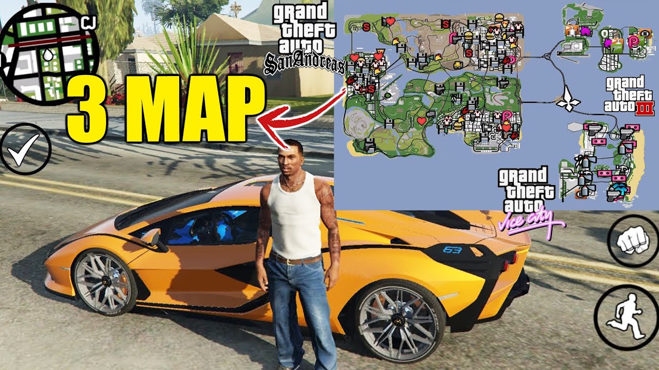 Mod Terbaik GTA SA !!! Map Paling Luas Di GTA, 3 Map Jadi 1 (San ...
