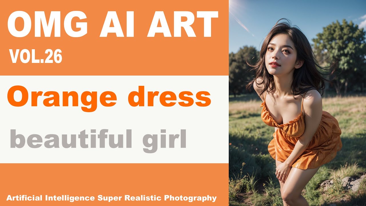 [4k ai art] lookbookgirl オレンジのドレス/Orange dress/오렌지 드레스 Ai그림, ai ...
