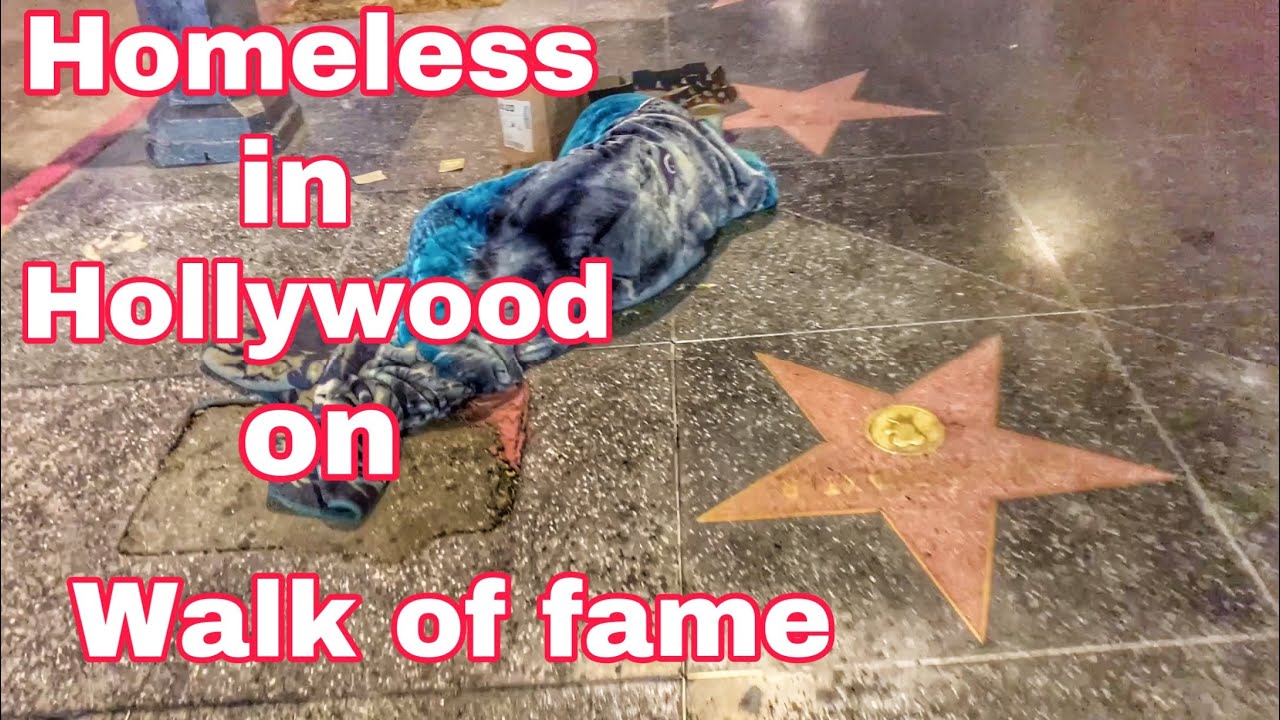 Homeless in Hollywood on the walk of fame - YouTube