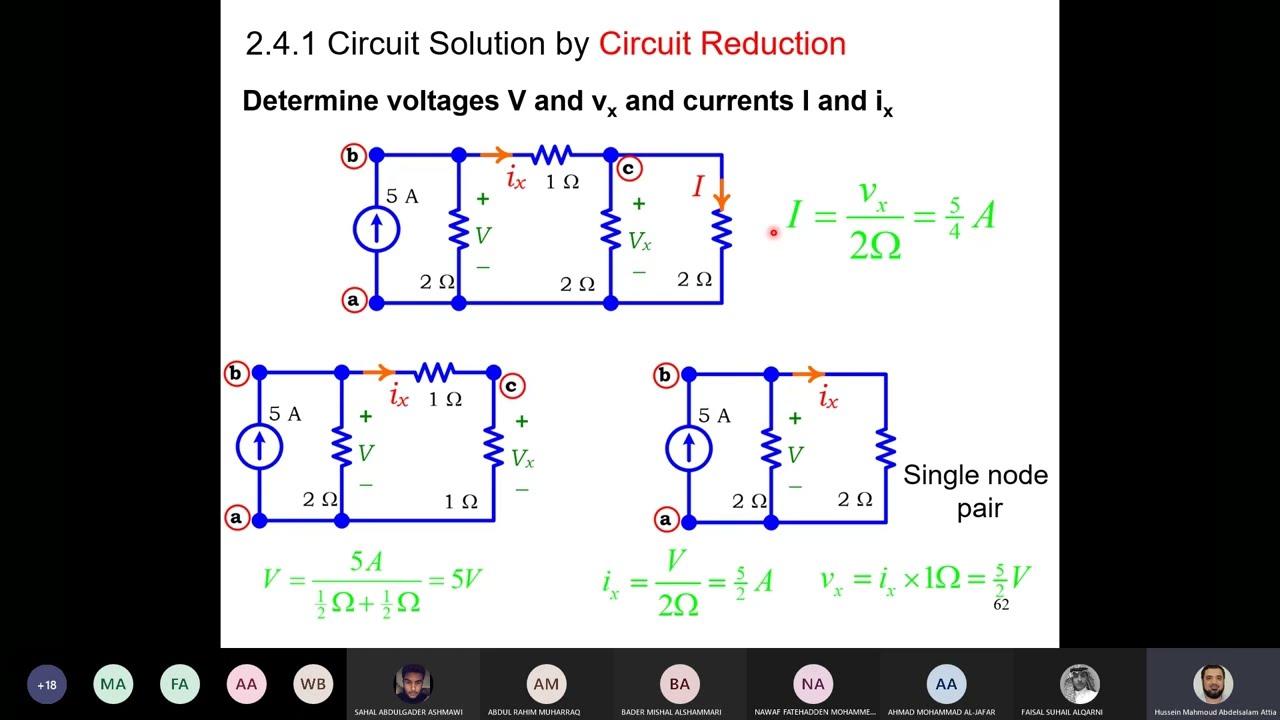 Circuit Solution by Circuit Reduction - Voltage and Current Dividers ...