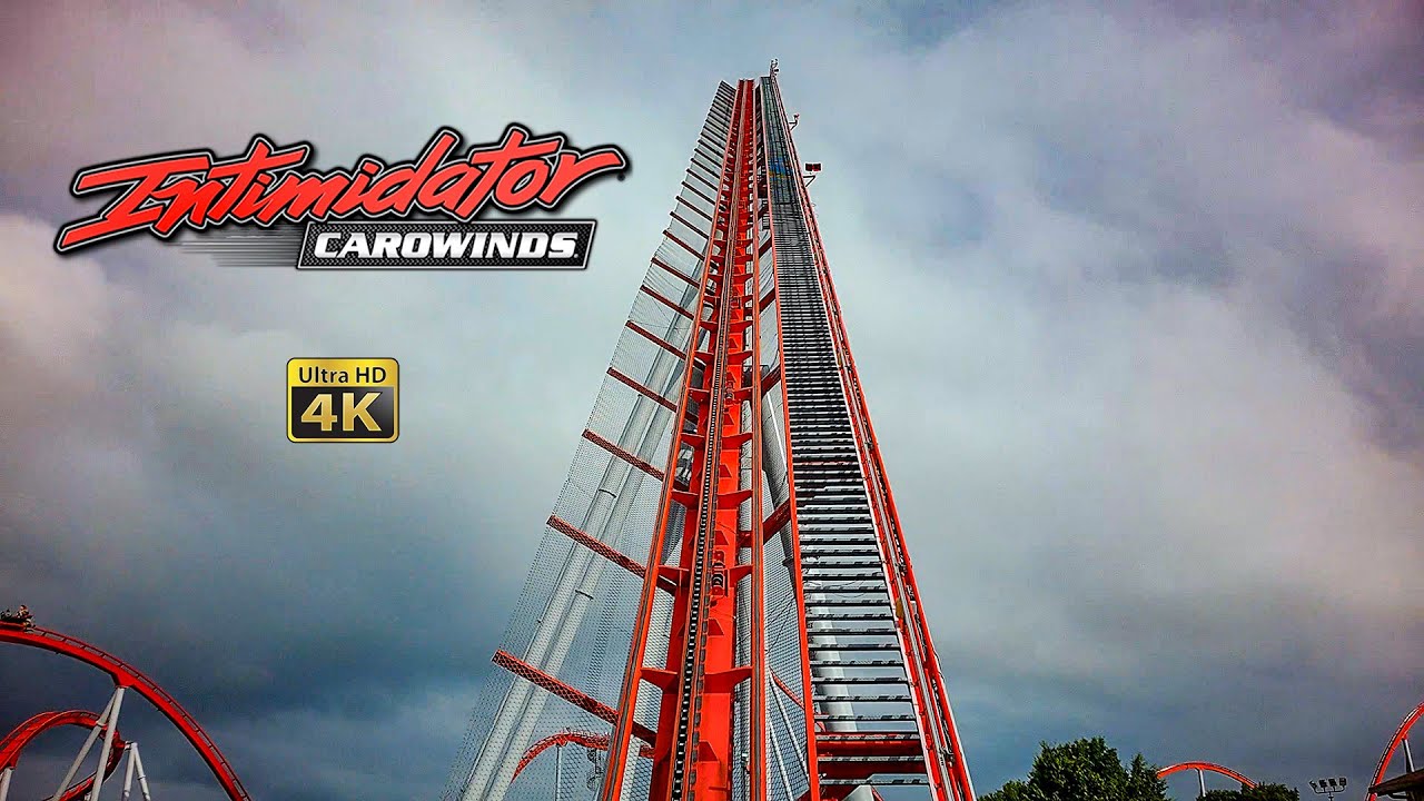2023 Intimidator Roller Coaster On Ride 4K POV Carowinds - YouTube