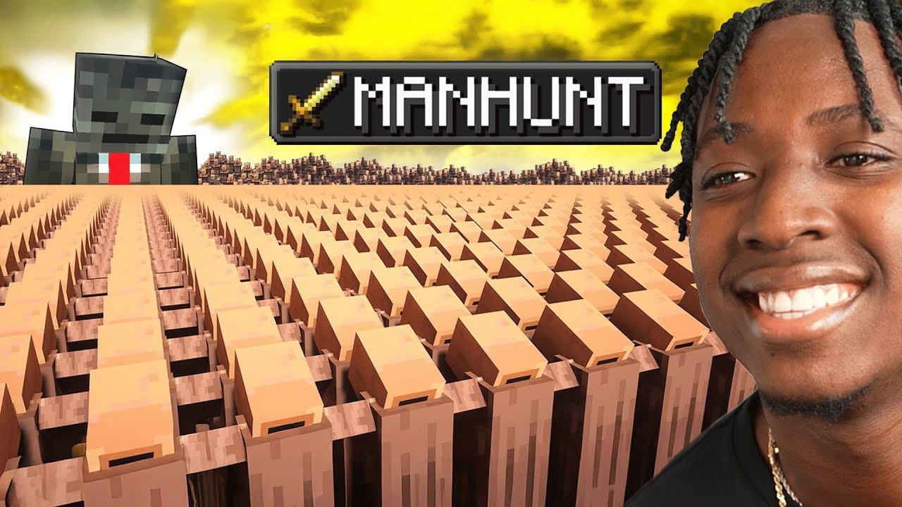 1,000,000 Villager MANHUNT (GROX) - YouTube