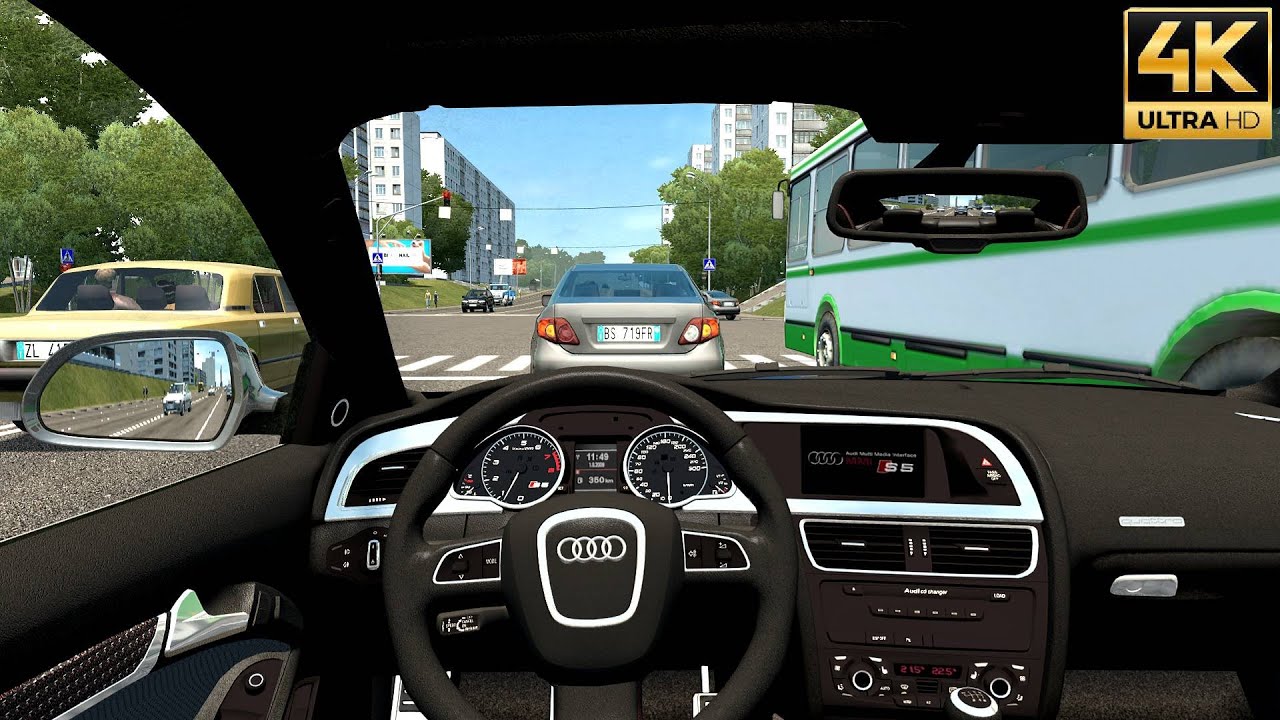 Audi S5 - City Car Driving - Street racing - Logitech G29 - 4K - YouTube