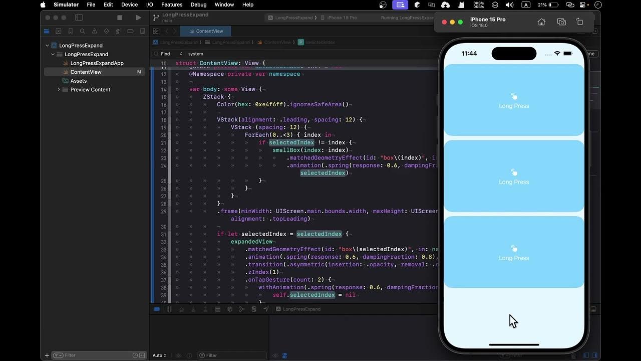 SwiftUI Starter Pack 4 Creating an Expandable View with Long Press Gesture - YouTube