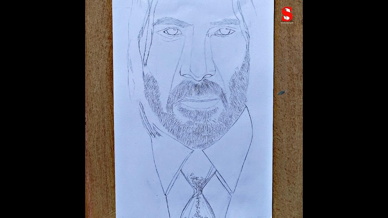 How To Draw John Wick Drawing John Wick How To Draw Keanu Reeves