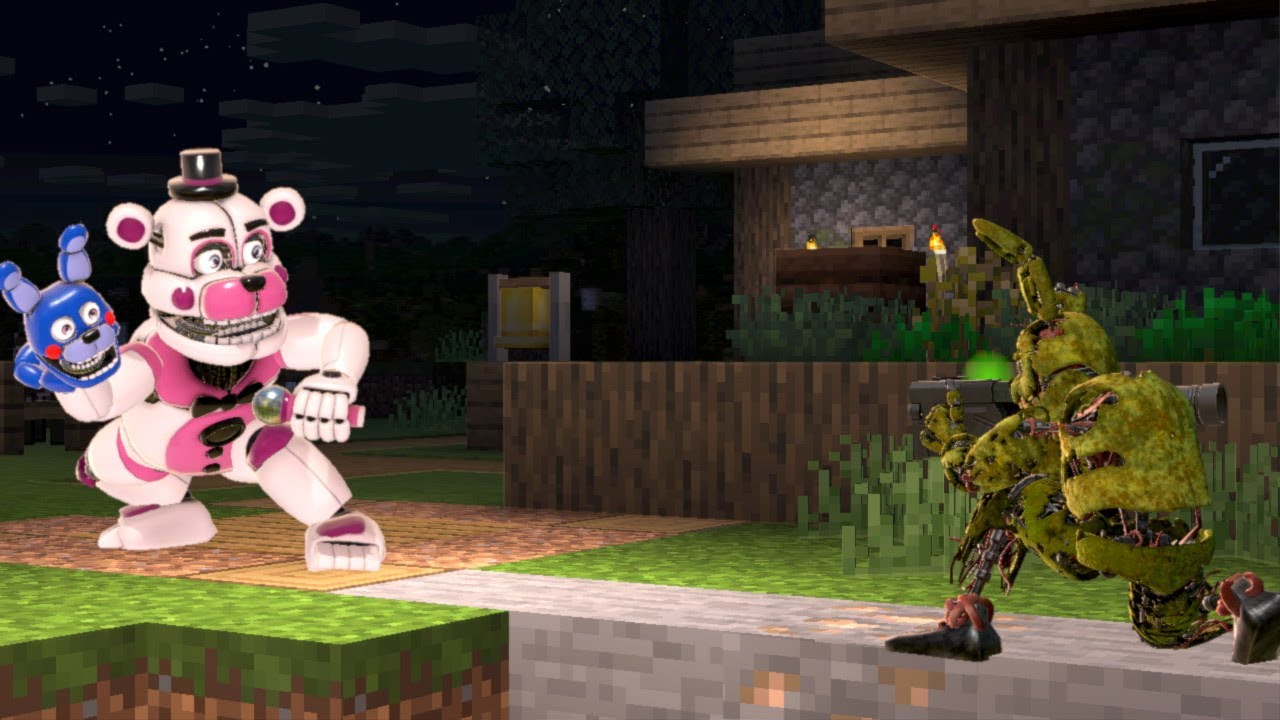 Funtime Freddy against Springtrap - Smash Bros. Ultimate Mods - YouTube