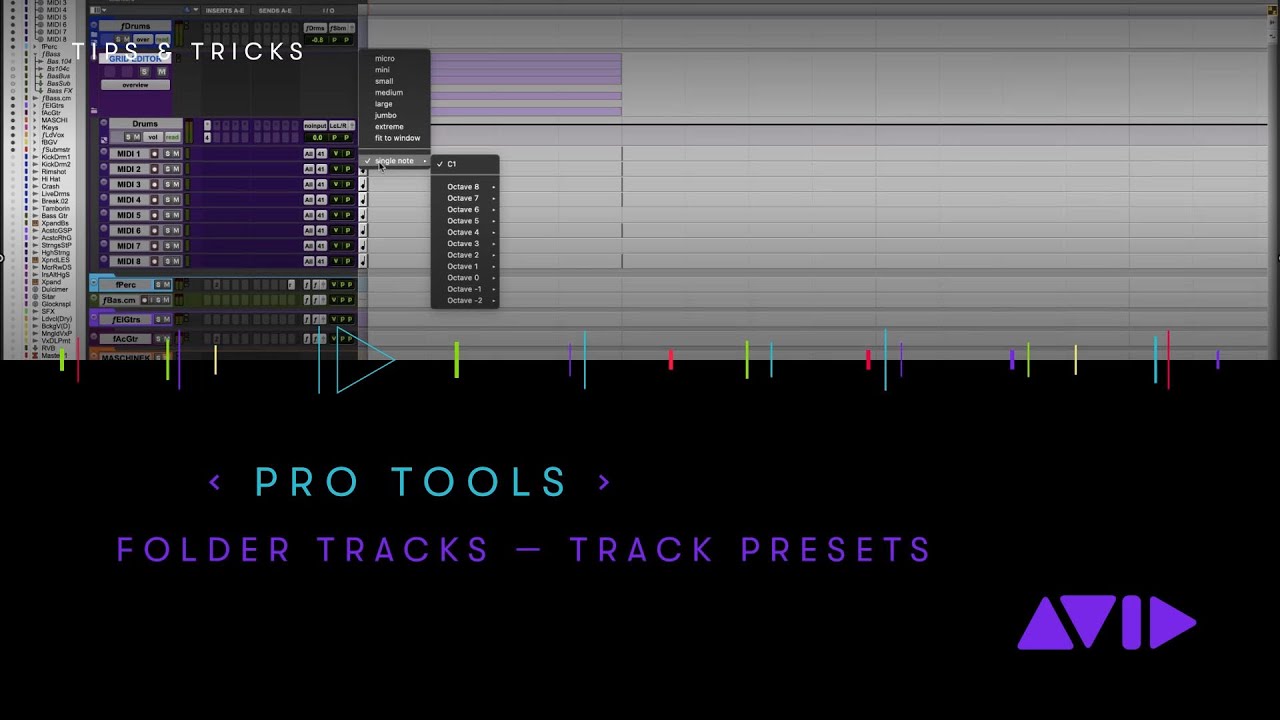 Pro Tools — Create session building blocks with Folder Tracks and Track ...