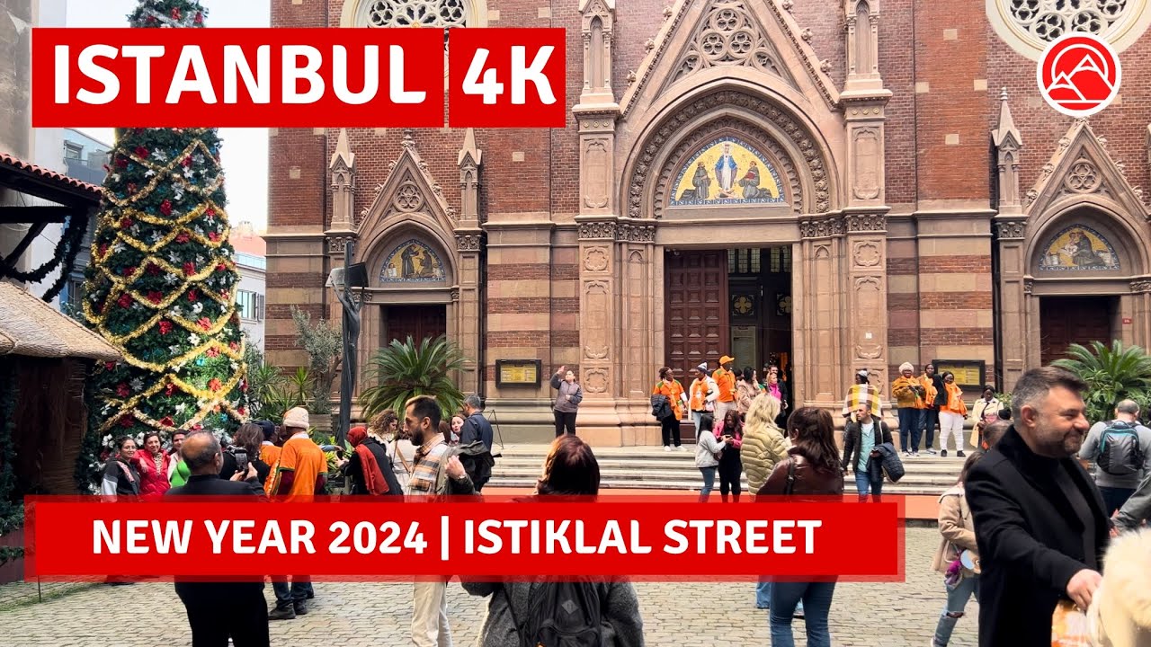 Istanbul New Year 2024 City Center Istiklal Street Walking Tour|4k ...