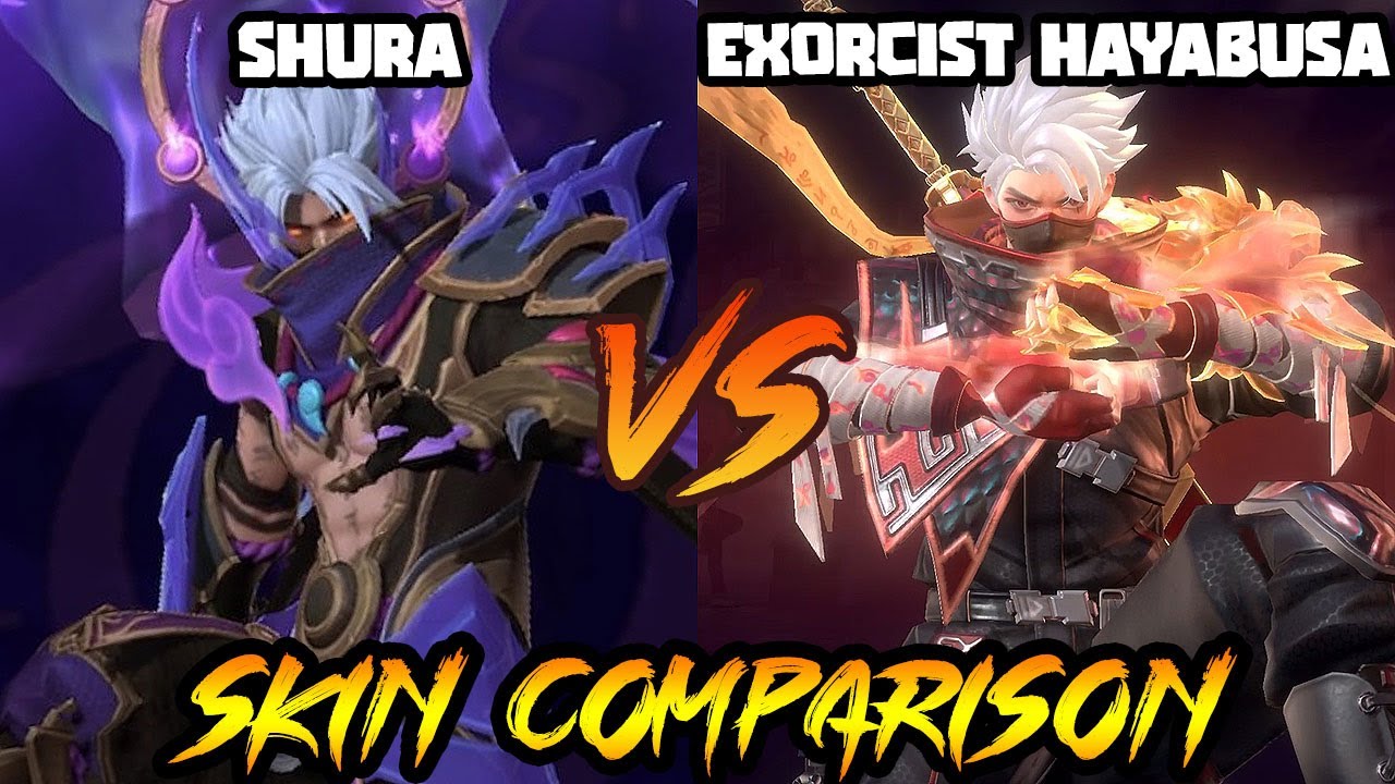 HAYABUSA - EXORCIST HAYABUSA SKIN VS. SHURA SKIN - MLBB SKIN COMPARISON ...