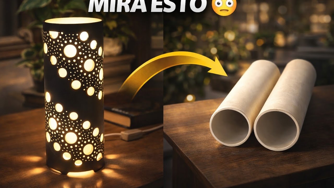 IDEAS para hacer con TUBOS de PVC😲MANUALIDADES con PVC🎨MEMBUAT lampu ...