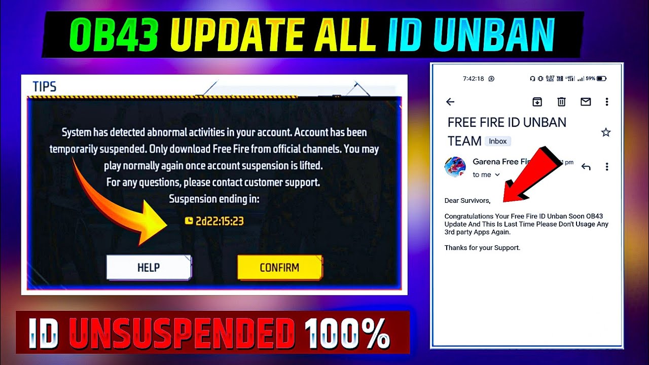 OB43 UPDATE ALL ID UNBAN 🔥 | FREE FREE ID UNBAN KAISE KOREN | HOW TO ...