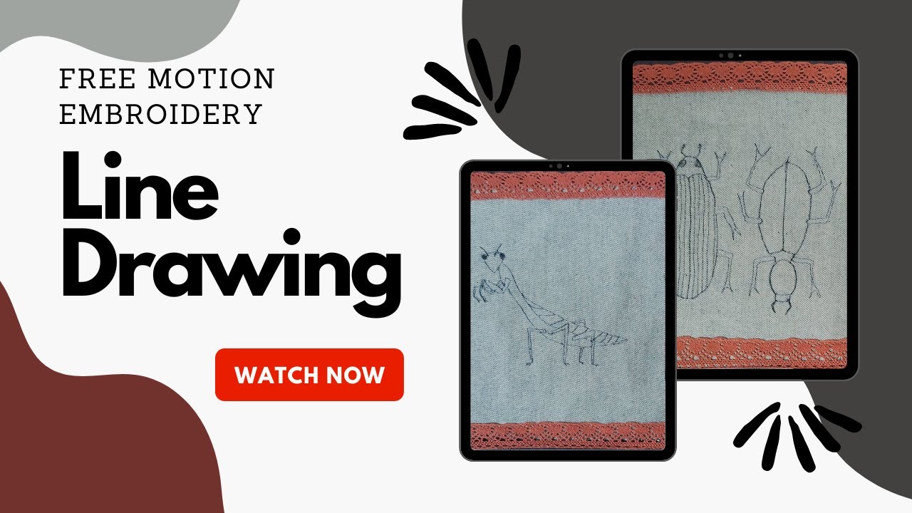 Free-Motion Embroidery Line Drawings - YouTube