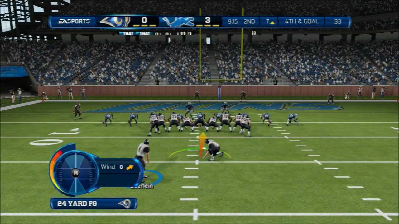 Madden 13 St. Louis Rams Franchsie game 1 vs Detroit - YouTube