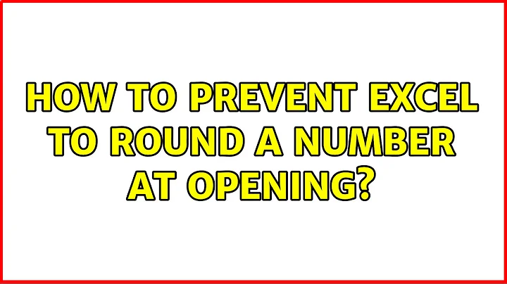 Solved How To Prevent Excel To Round A Number At 9to5Answer solved-how-to-prevent-excel-to-round-a-number-at-9to5answer