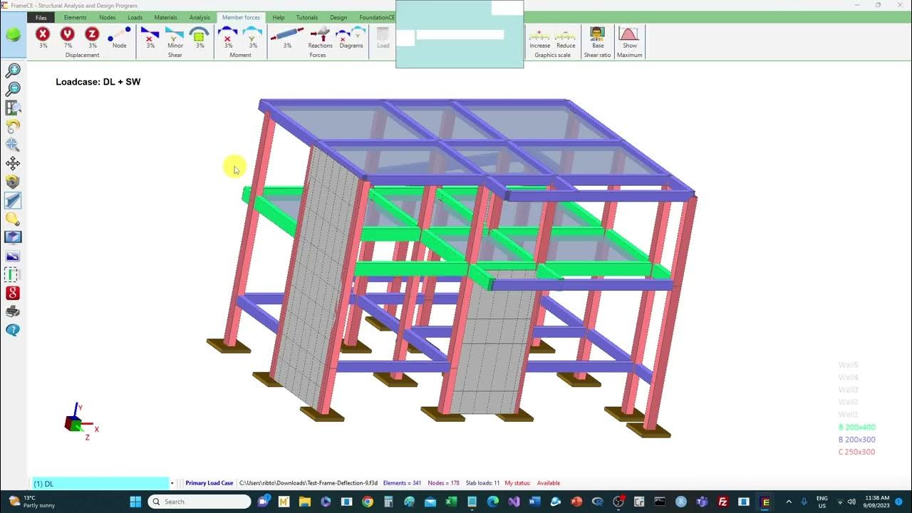 Shearwall modelling and design using FrameCE - YouTube