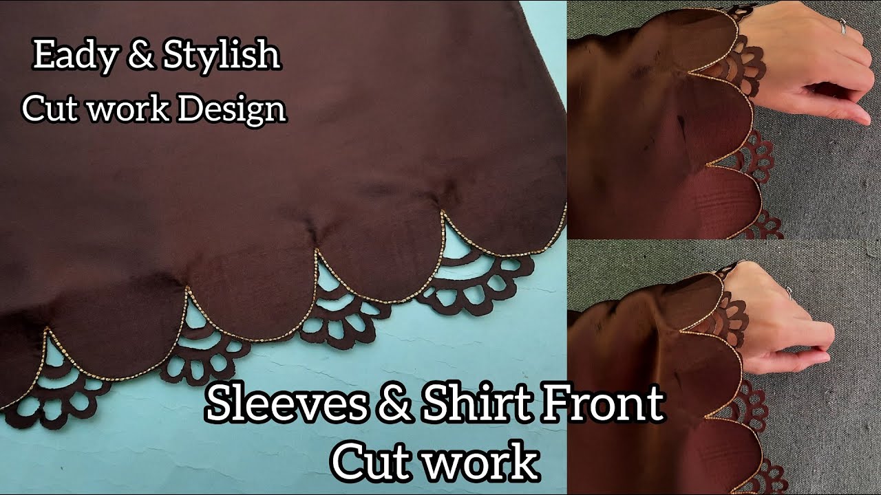 Simple & Easy Cut Work Design \ Sleeves & Shirt Front Cut work | Decent ...