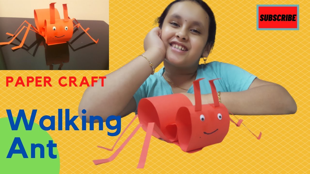 Ant Craft | Making a walking Ant | Paper Craft for kids | Easy DIY ...