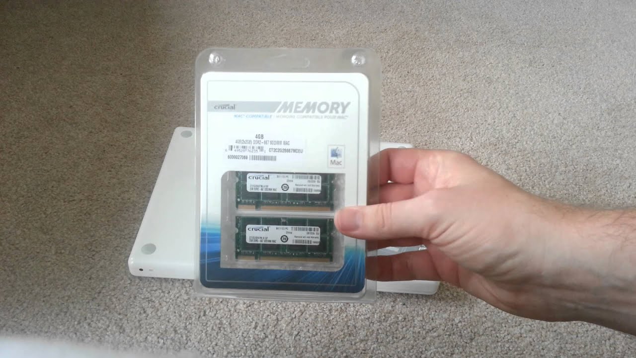How to replace RAM in white macbook early 2009 - YouTube