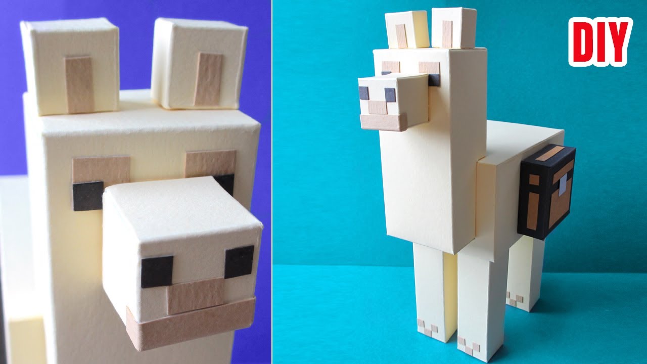 DIY Minecraft Lama From Scratch | Minecraft Papercraft Llama | Paper ...