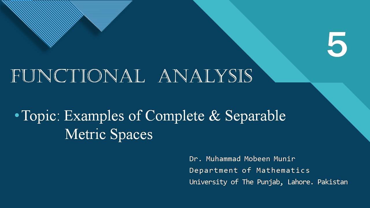 5 Examples of Completeness and Separability - YouTube