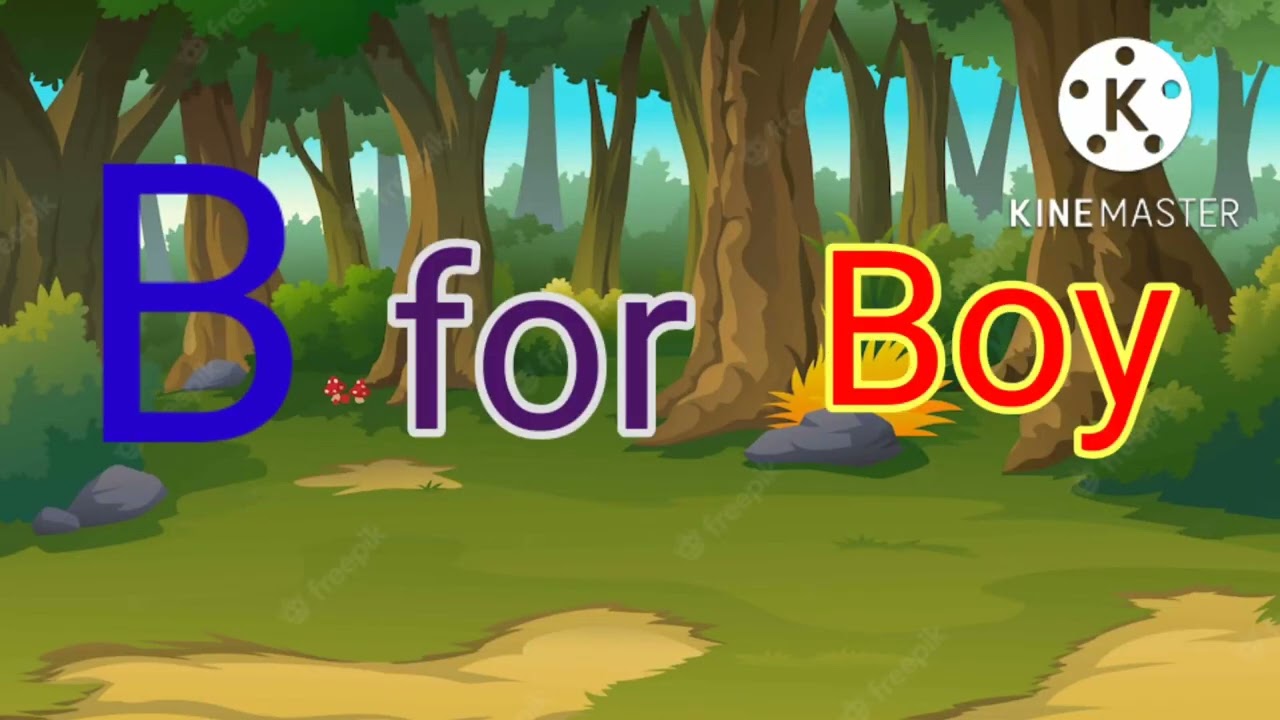 b for boy alphabets abcd - YouTube