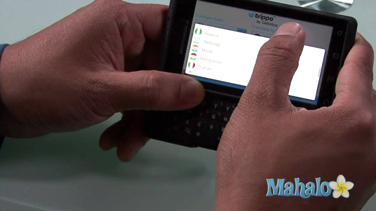 How to translate language on the Droid - YouTube