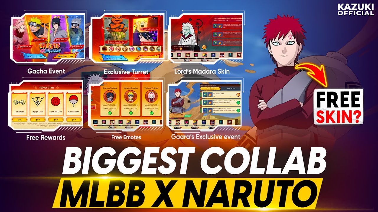 MLBB X NARUTO IS FINALLY HERE | GET FREE SKINS & MANY REWARDS - YouTube
