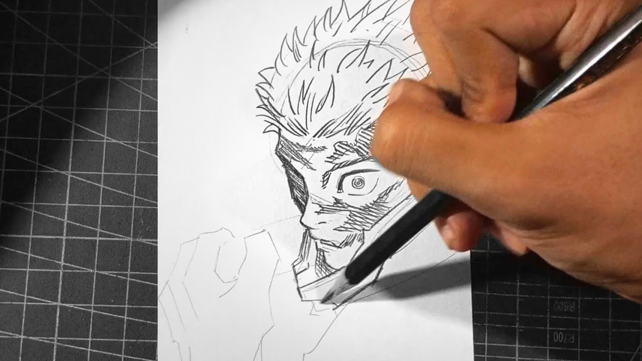 How To Draw Yuji's Final Blow To Sukuna - Jujutsu Kaisen - YouTube