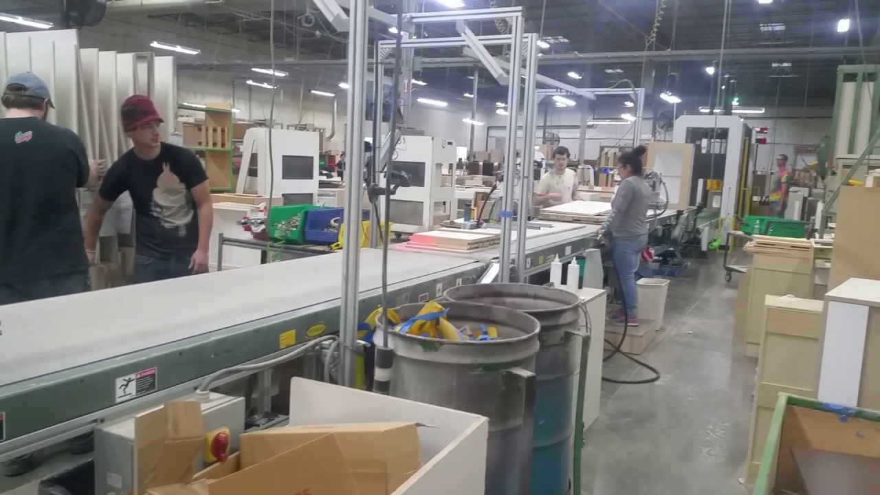 Biesse Automatic Case Clamp & Assembly Line 1 of 4 - YouTube