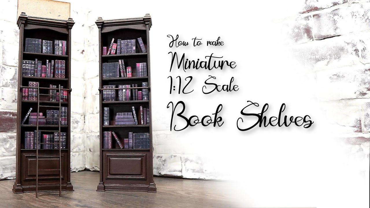 How to make a Miniature 1/12 Scale Bookshelf - YouTube