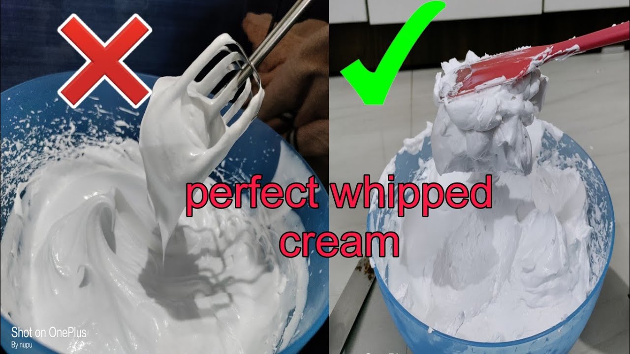 Perfect whipped cream | tips | kaise whipped kare - YouTube