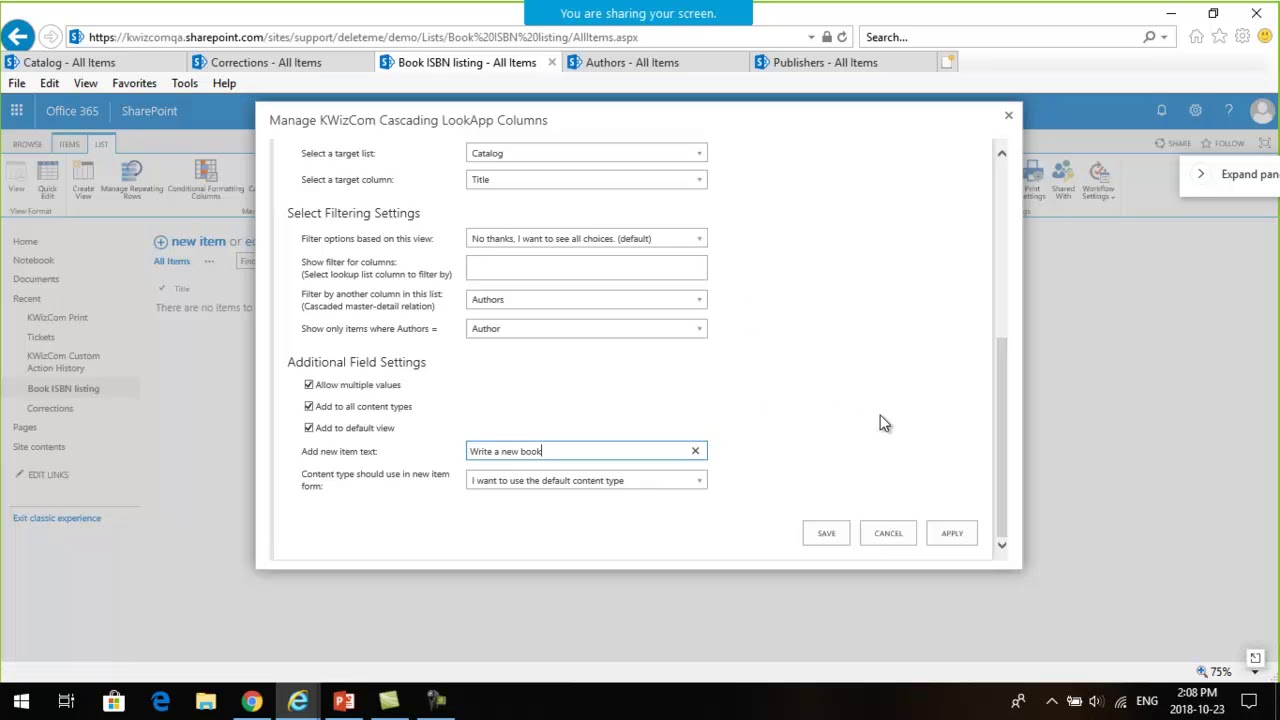 Simple & Quick Cascaded Lookups in SharePoint Online - YouTube