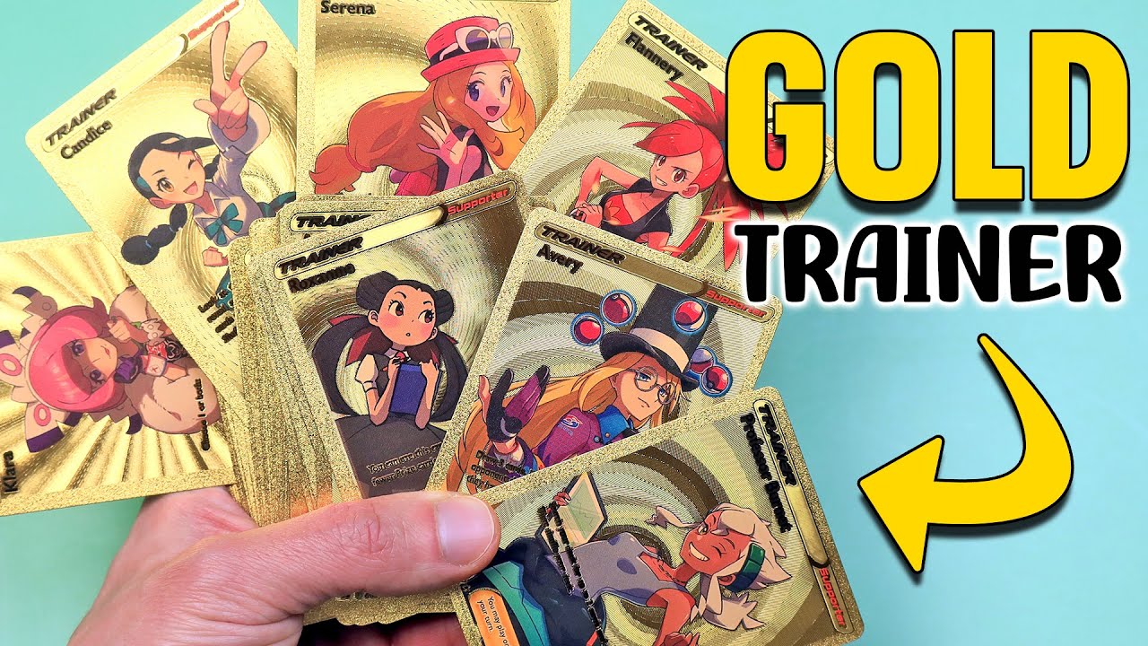 Opening GOLD Pokemon Cards Trainer - Aliexpress | Amazon - GOLD ULTRA ...
