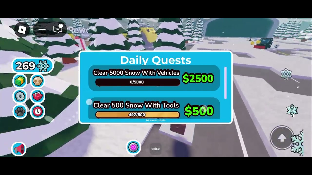 Playing roblox - Snow plowing simulator - YouTube